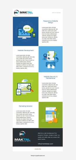 HTML Email Newsletter Template ID 2771 GraphicsPlay
